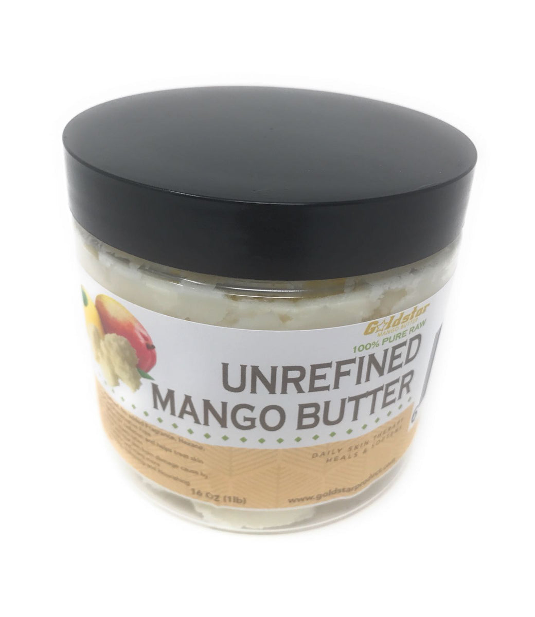 Goldstar 100% Pure Raw Unrefined Mango Butter - 16OZ (1 Pound) – www ...
