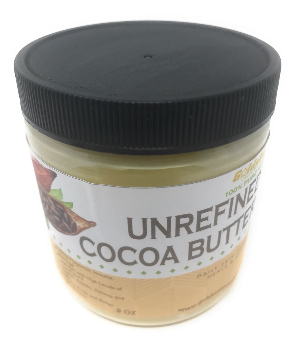 Goldstar 100% Pure Raw Unrefined Cocoa Butter For DIY Body Butter - 8O ...